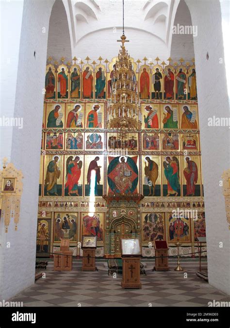Interior Solovetsky Monastery Transfiguration Cathedral Icons Hi Res
