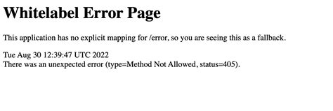 How To Resolve Whitelabel Error Page In Spring Boot