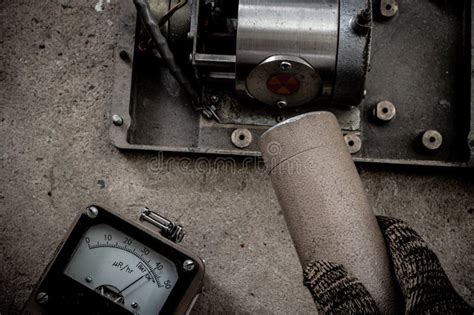 Radiation Measurement With Radiation Survey Meter Stock Image Image