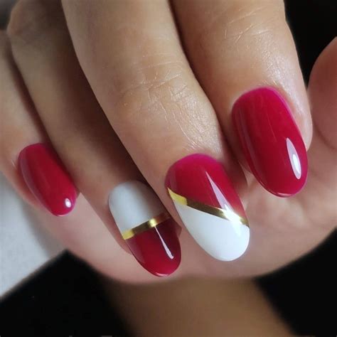 Бордовый маникюр Бордовые ногти Овальные ногти Ногти