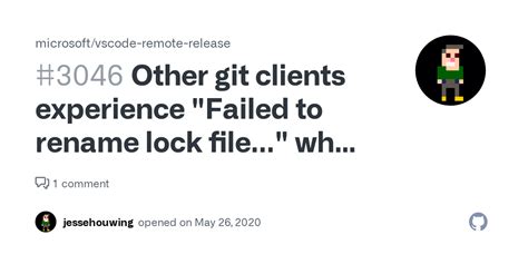 Other Git Clients Experience Failed To Rename Lock File When Vscode Is Open With This