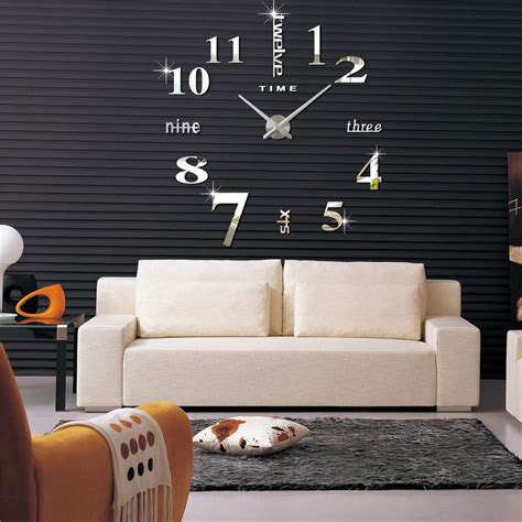Reloj De Pared 3d Grande Diseño Sofisticado Decorati Éxito