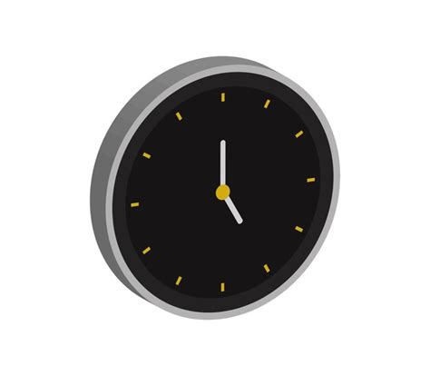 Premium Vector Threedimensional Clock