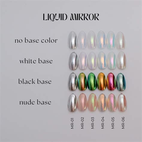 Liquid Mirror In Chrome Nails Designs Chrome Nail Colors