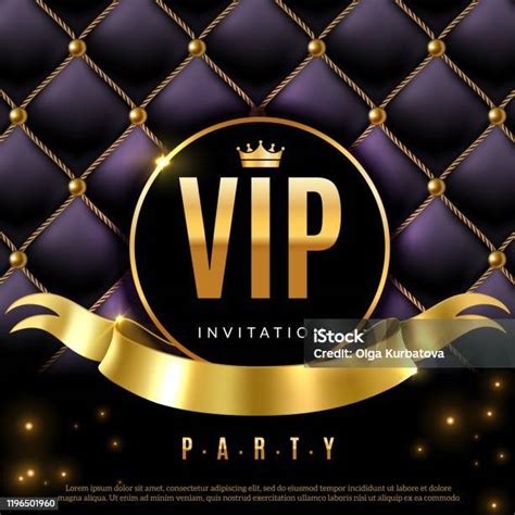 Vip 황금 편지와 럭셔리 초대 쿠폰 인증서 명성 클럽 벡터 배경에서 독점적이고 우아한 로고 회원 로고에 대한 스톡 벡터 아트