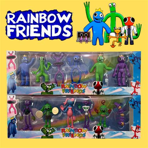 6pcsset Roblox Rainbow Friends Anime Action Figure Collection Toys