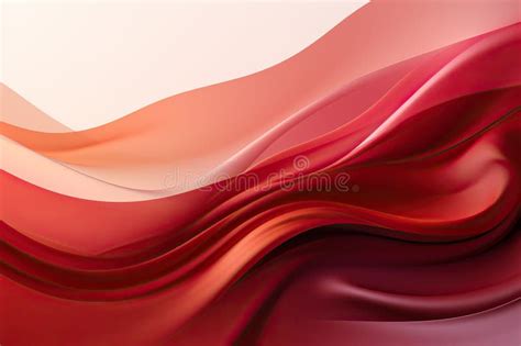 Flowing Red Abstract Waves Background Stock Illustration Illustration