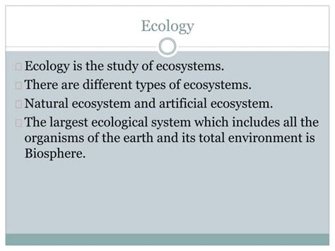 Ecology Elements Pptx