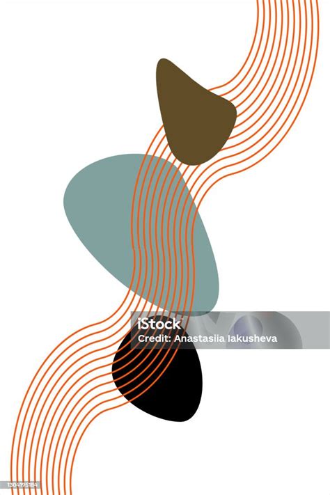 Abstract River With Shapes Drawn Vector Design Stock Illustration Download Image Now