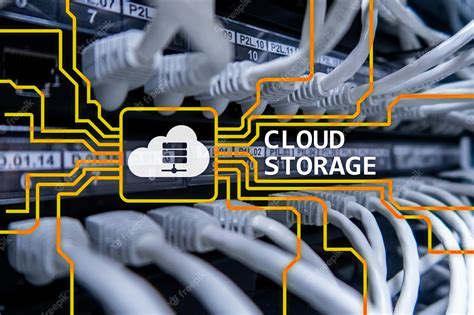 Premium Photo Cloud Data Storage Concept On Server Room Background