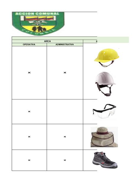 Matriz De Epp Asocomunal Pdf Guante Agua