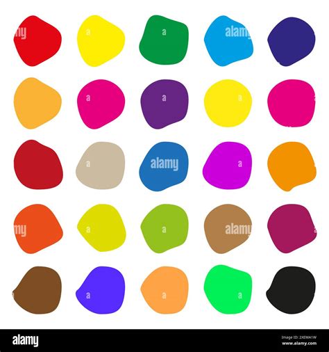 Colorful Blobs Set Abstract Rounded Shapes Multicolor Vector