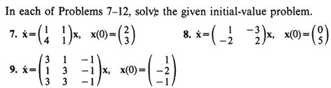 Solved In Each Of Problems 712 Solve The Given Chegg Com
