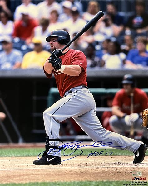 Jeff Bagwell Autographed Houston Astros 16x20 Photo Inscribed Hof 17