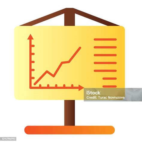 플립 차트 플랫 아이콘입니다 트렌디 한 플랫 스타일의 차트 보드 색상 아이콘입니다 웹 및 모바일 앱용 프레젠테이션 그라데이션 스타일 디자인 그래픽 아이콘에 대한 스톡 벡터