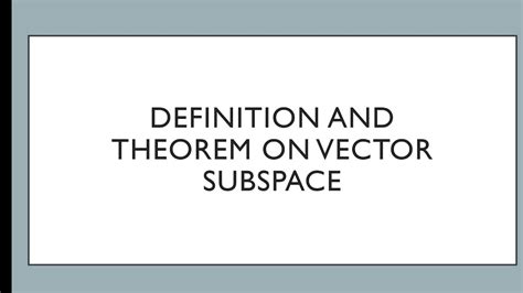 Vector Space Part 3 Youtube