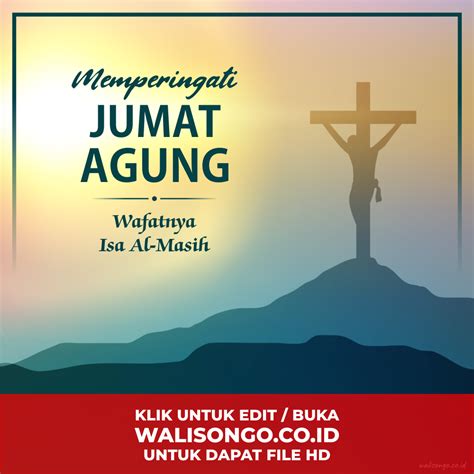 Poster Background Peringatan Jumat Agung Atau Wafatnya Isa Al Masih