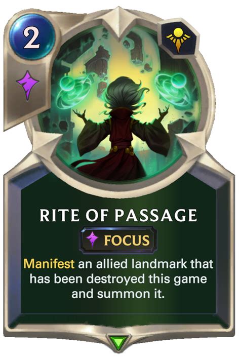 Rite Of Passage Legends Of Runeterra Lor Cards