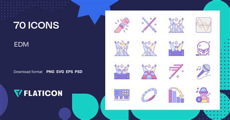 EDM Icon Pack Lineal Color SVG Icons
