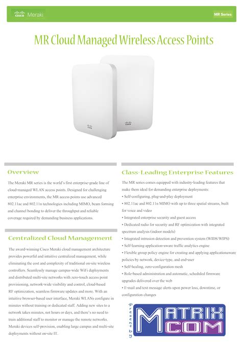 cloud managed wireless access points matrix com co ltd