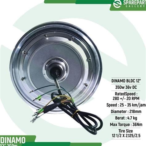 Jual Dinamo Bldc 12inch Skuter Listrik 36v350w Ring 12 Motor Bldc Shopee Indonesia