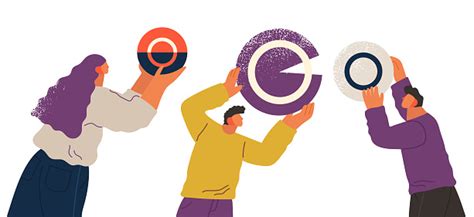 추상 원형 기하학적 모양 오버헤드 벡터 일러스트레이션을 들고 조직하는 사람들 가공의 인물에 대한 스톡 벡터 아트 및 기타 이미지 가공의 인물 개념 곡선 Istock