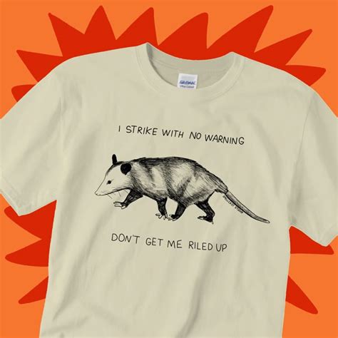 Possum Tee Shirt I Strike With No Warning Funny Opossum Possums Tshirt For Gen Z By Spellcast