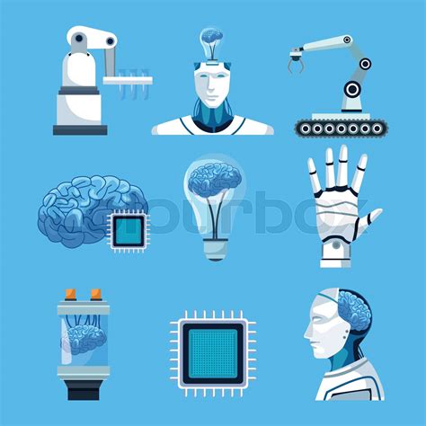 Artificial Intelligence Elements Stock Vector Colourbox