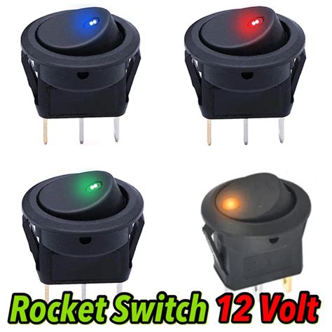 Jual Saklar Lampu Mobil Switch Lampu Mobil On Off 12 Volt Rocket Switch
