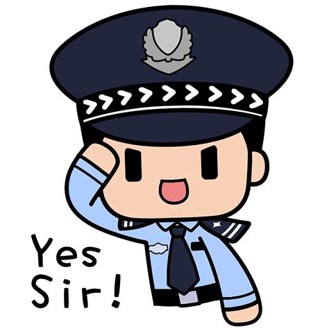 可爱警察方方正正表情包设计华冠fun家族 站酷zcool