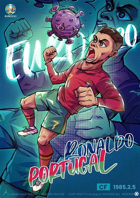 欧洲杯球星插画1