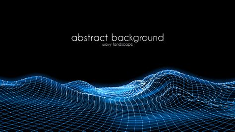 수평선에 입자 점과 별추 디지털 풍경 와이어프레임 가로 배경 빅 데이터 3d 미래 벡터 일러스트레이션 80년대 레트로 공상 과학 배경 빅데이터에 대한 스톡 벡터 아트 및