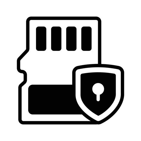 Locked Memory Card With Shield Sd Card Security Data Security Secure