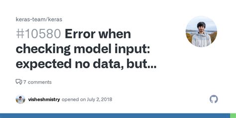 Error When Checking Model Input Expected No Data But Got · Issue