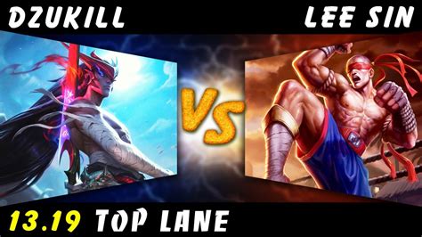 Dzukill Yone Vs Lee Sin Top Patch Yone Gameplay Youtube