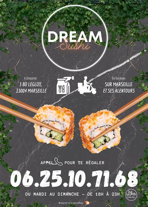 Menu At Dream Sushi Restaurant Marseille