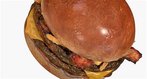 양파 빵가루 입힌 베이컨 햄버거 3d 모델 29 C4d Fbx Obj Free3d