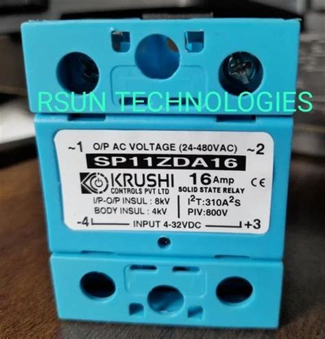SSR 16 Ampere DC To AC Solid Sate Relay Model SP11ZDA16 KRUSHI