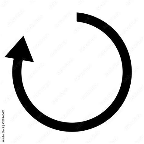 Clockwise Circular Arrow Icon Stock Illustration Adobe Stock