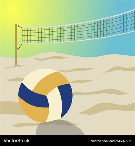 Beach Volleyball Royalty Free Vector Image Vectorstock