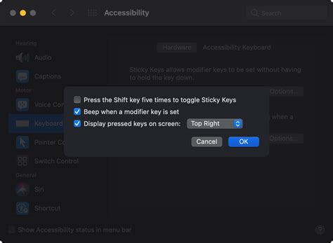 How To Use The Sticky And Slow Keys Option In MacOS