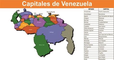 Lista De Todos Los Estados De Venezuela Y Sus Capitales Mapa Bilarasa