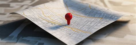 Red Pin Pointing Location Showing Travel Destination Stock Illustration