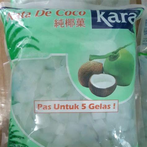 Jual Nata De Coco Kara Dadu Nata De Coco Kara Slice 1Kg Shopee