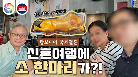🇰🇭 국제부부 신혼여행 중 소 한마리가 🐮💖 국제결혼 신혼여행 캄보디아여행 캄보디아국제결혼 국제부부 국제커플 프놈펜시내관광 Youtube