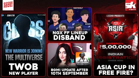 Twob New Player Ngx Ff Lineup Disband Asia Cup In Ff Bgmi