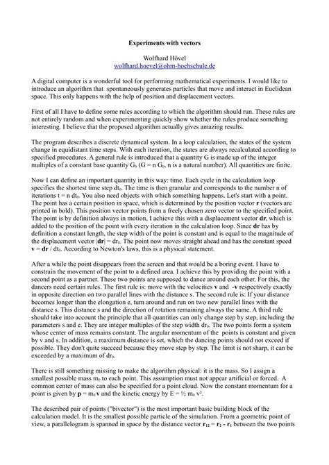 PDF Experiments With Vectors