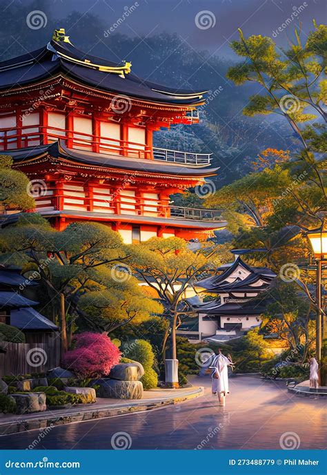 Fictional Mansion In Tsu Mie Japan Stock Image