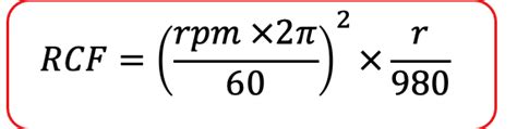 Solved Using The Formula For Relative Centrifugal Force