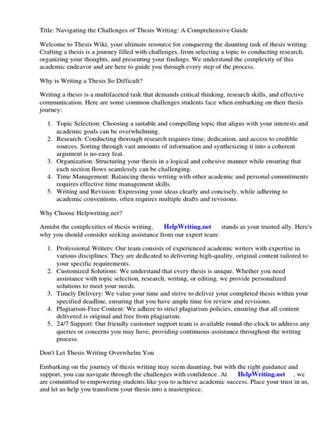 Thesis Wiki Pdf Thesis Quantitative Research
